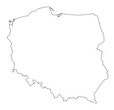 Poland shape map vector free image download