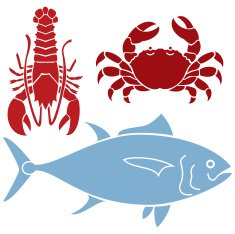 Three Sea Creatures free image download