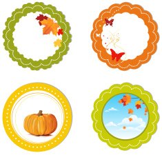 Autumn stickers free image download
