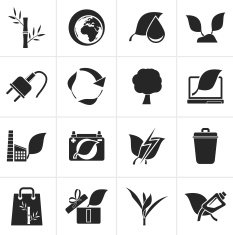 Black Environment and Conservation icons free image download