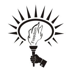 Torch of freedom in hand symbol N2 free image download