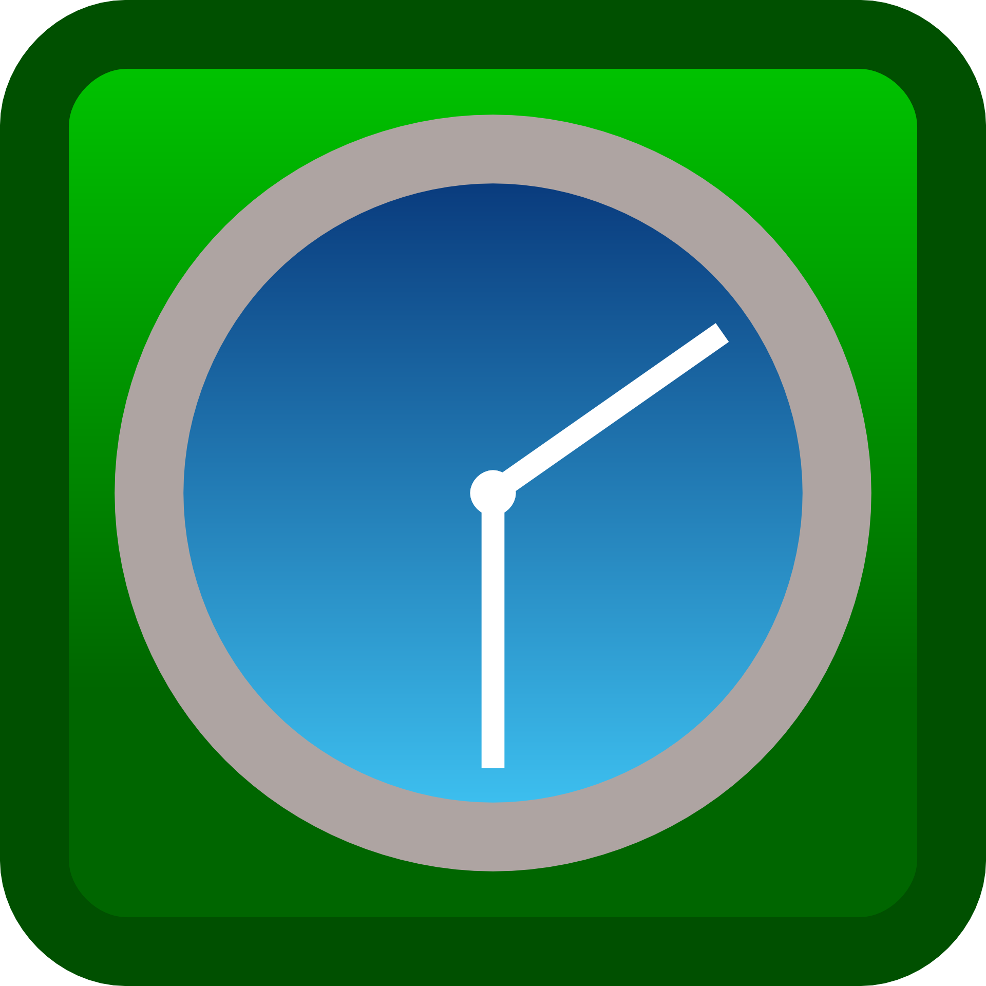 Blue clock with green panel free image download