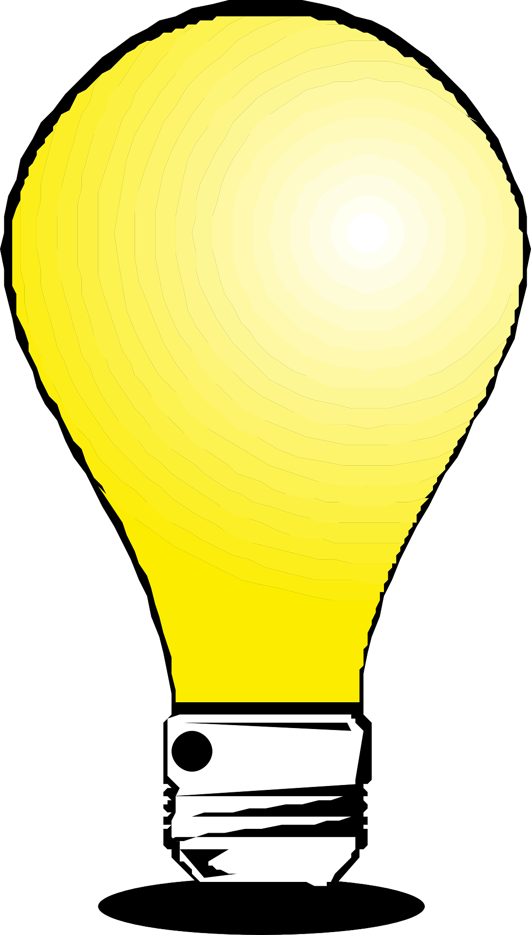 Yellow bulb drawing free image download