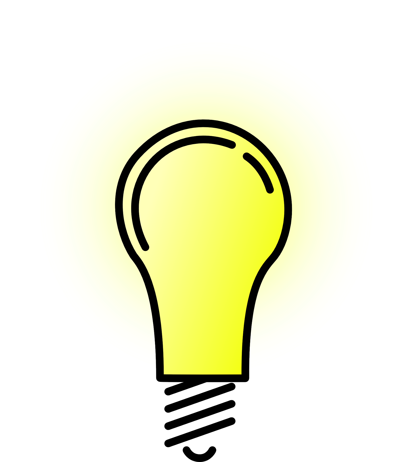 Yellow lightbulb drawing free image download
