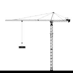 Tower crane side view free image download