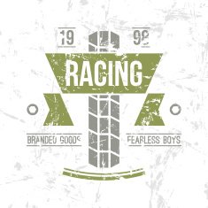 Emblem motorcycle racing club in retro style N2 free image download
