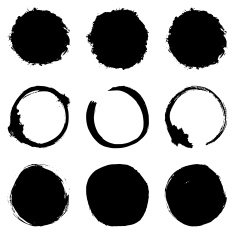 Circular Brush Stroke Set N2 free image download