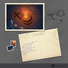 Old Postcard Design Template N15 free image download
