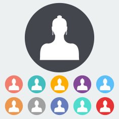 Female avatar single icon N6 free image download