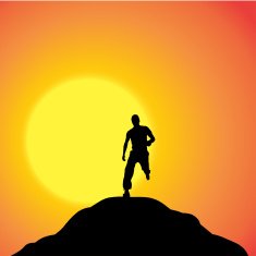 Vector silhouette of man N219 free image download