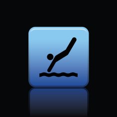 Swimming button icon N2 free image download