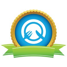 Gold lunch logo free image download