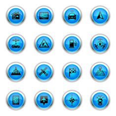 Blue Icons - GPS Navigation free image download