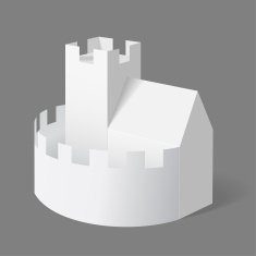 Paper model of a castle N2 free image download