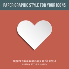 Bend paper and shadow vector graphic style N2 free image download