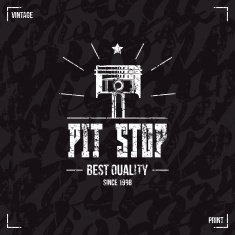 Pit stop emblem and seamless pattern N2 free image download