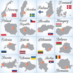 Europe countries icons Collection III N2 free image download
