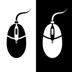 Monochrome mouse silhouette N3 free image download