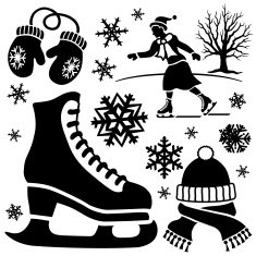 Ice skating design elements free image download