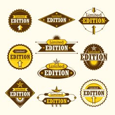 Set of limited edition labels free image download