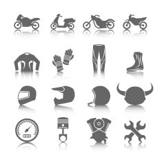 Motorcycle Icons Set free image download