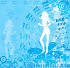 Blue Grunge Dance free image download