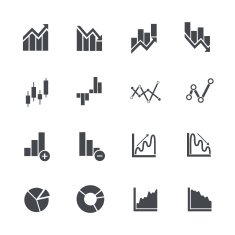 Business graphs stock icons N2 free image download