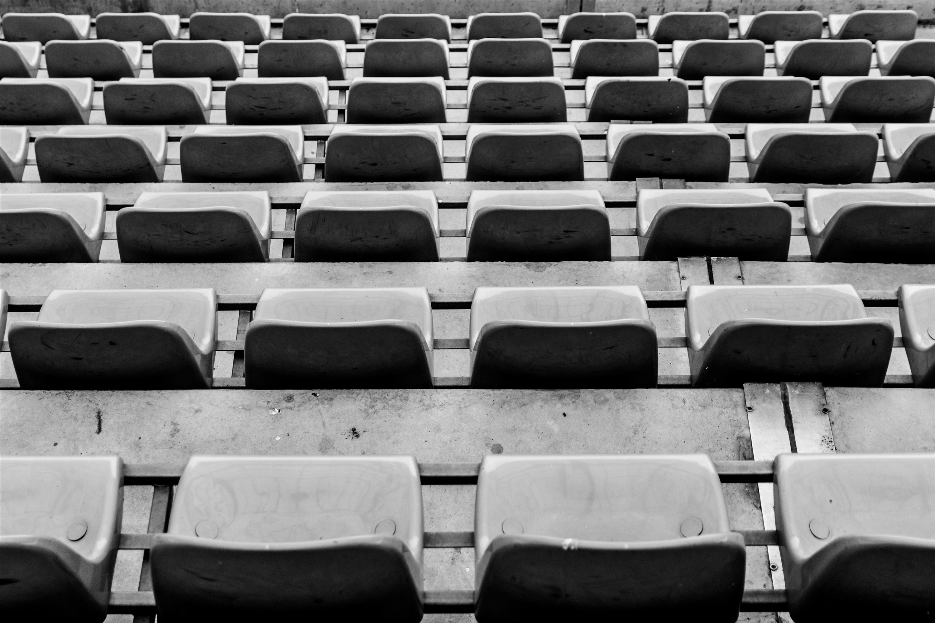 Spectator seats at the football stadium free image download