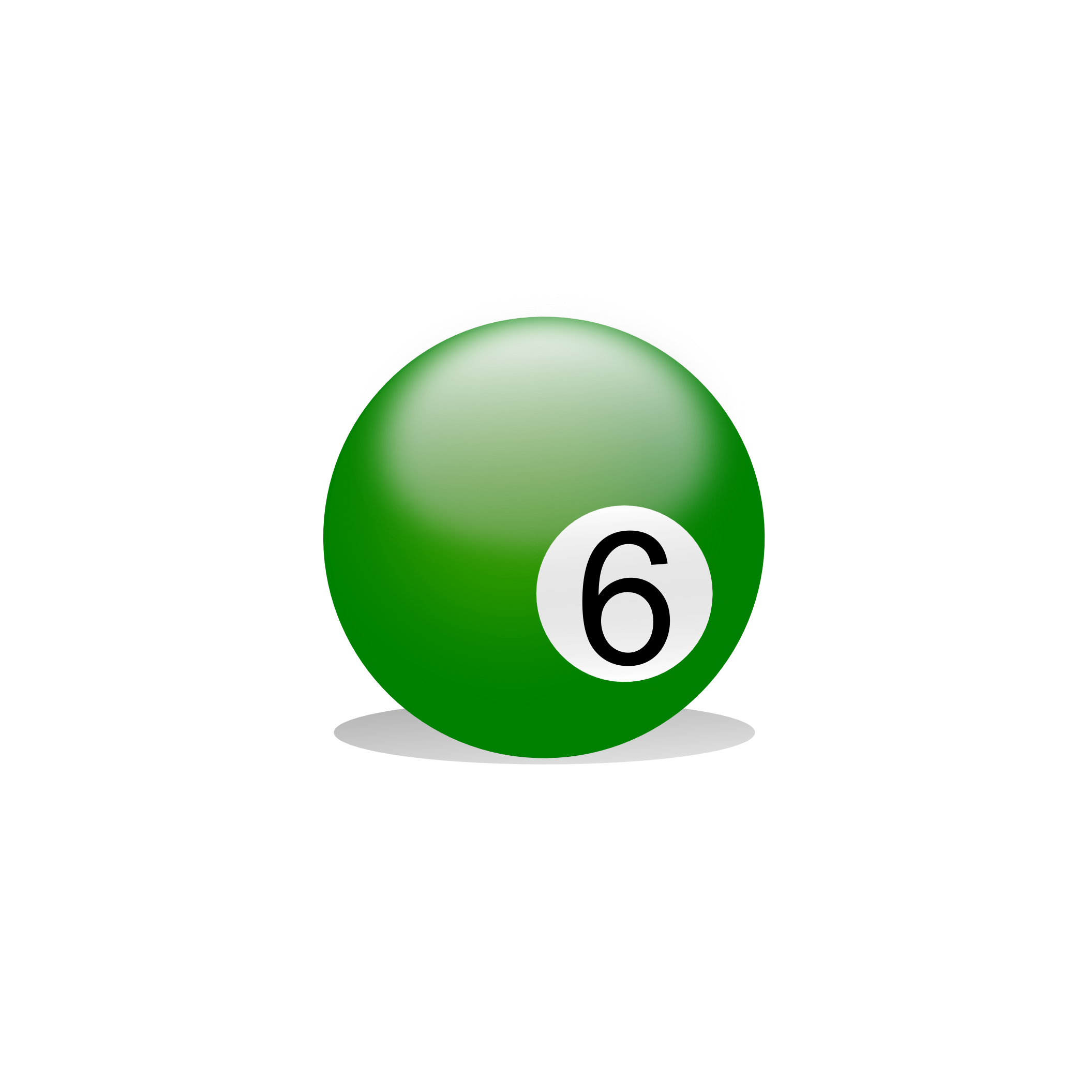Green billiard ball 6 free image download