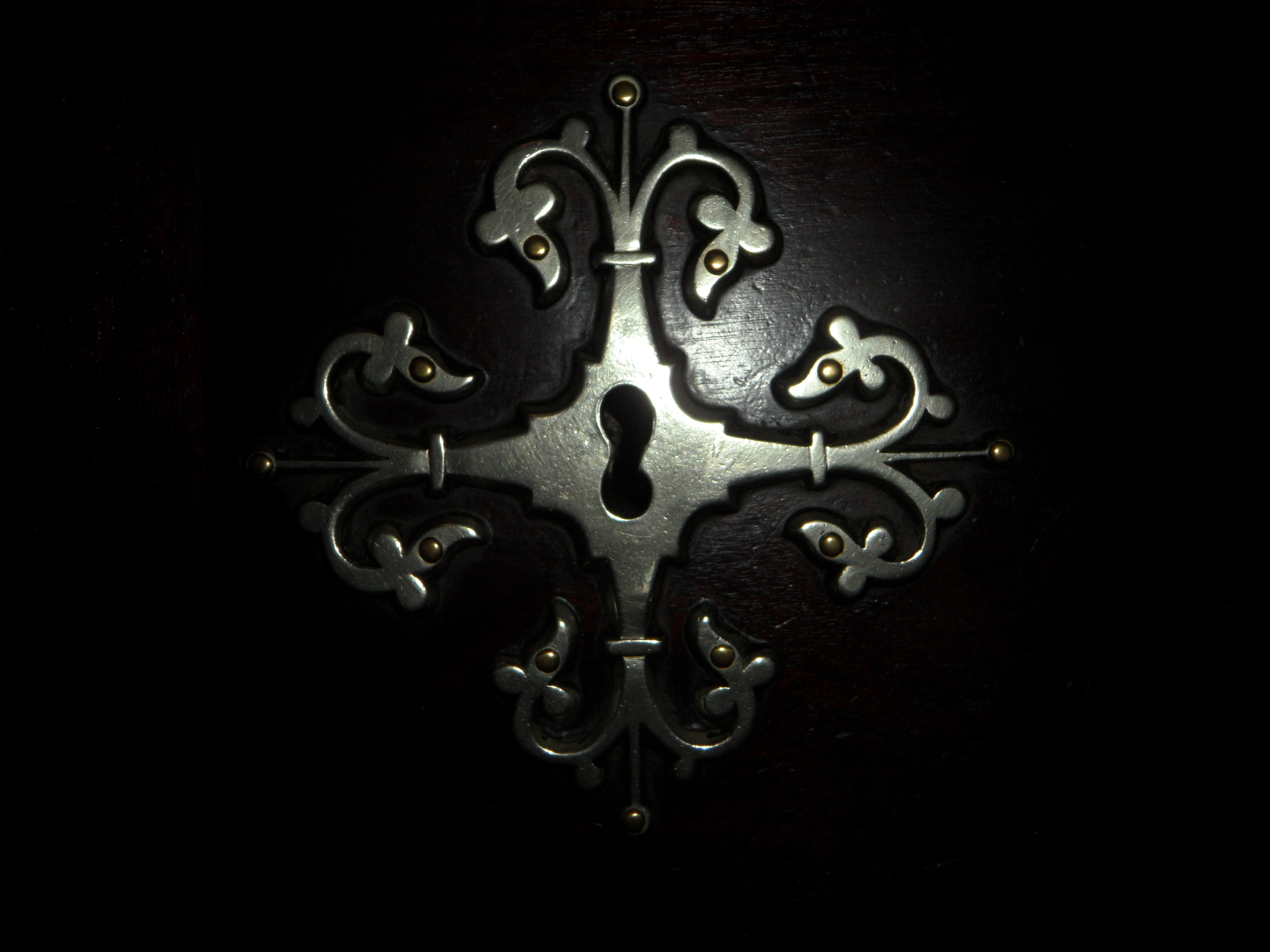 Key hole in medieval embossing ornament free image download