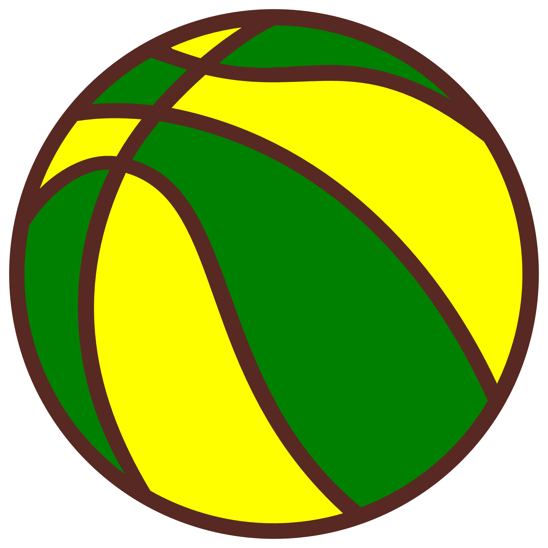 Yellow and green beach ball, drawing free image download