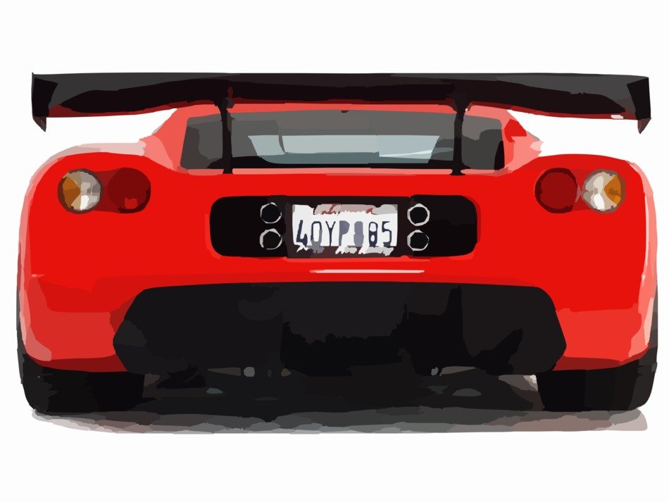 The back of a red car free image download