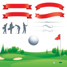 Golf poster elements N2 free image download