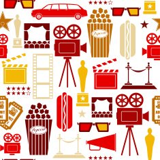 Seamless Cinema and Film Pattern free image download