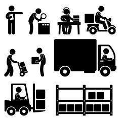 Logistic Warehouse Delivery Pictogram free image download