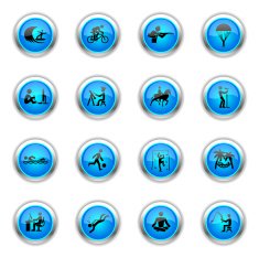 Blue Icons - Hobbies free image download