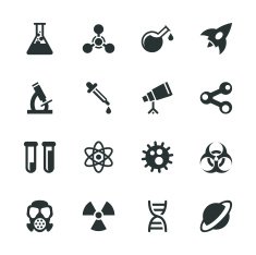 Science Silhouette Icons free image download