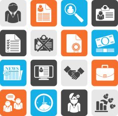 Silhouette Employment and jobs icons free image download
