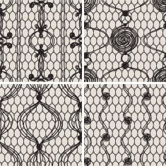 Black Lace Seamless Patterns free image download