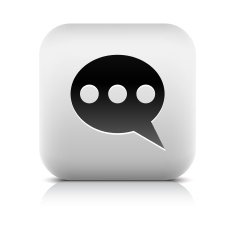 Speech bubble sign chat room pictogram rounded square icon button free ...