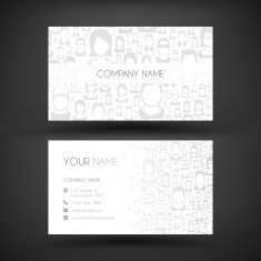 Business Card Template with People free image download