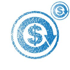 Money circulation exchange economy concept vector icon free image download