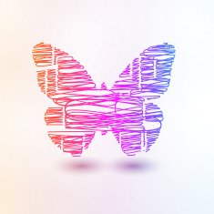 Abstract futuristic butterfly free image download