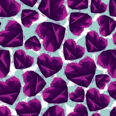 Violet hearts seamless pattern geometric contemporary style free image ...