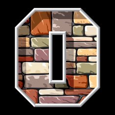 Stone letter O free image download