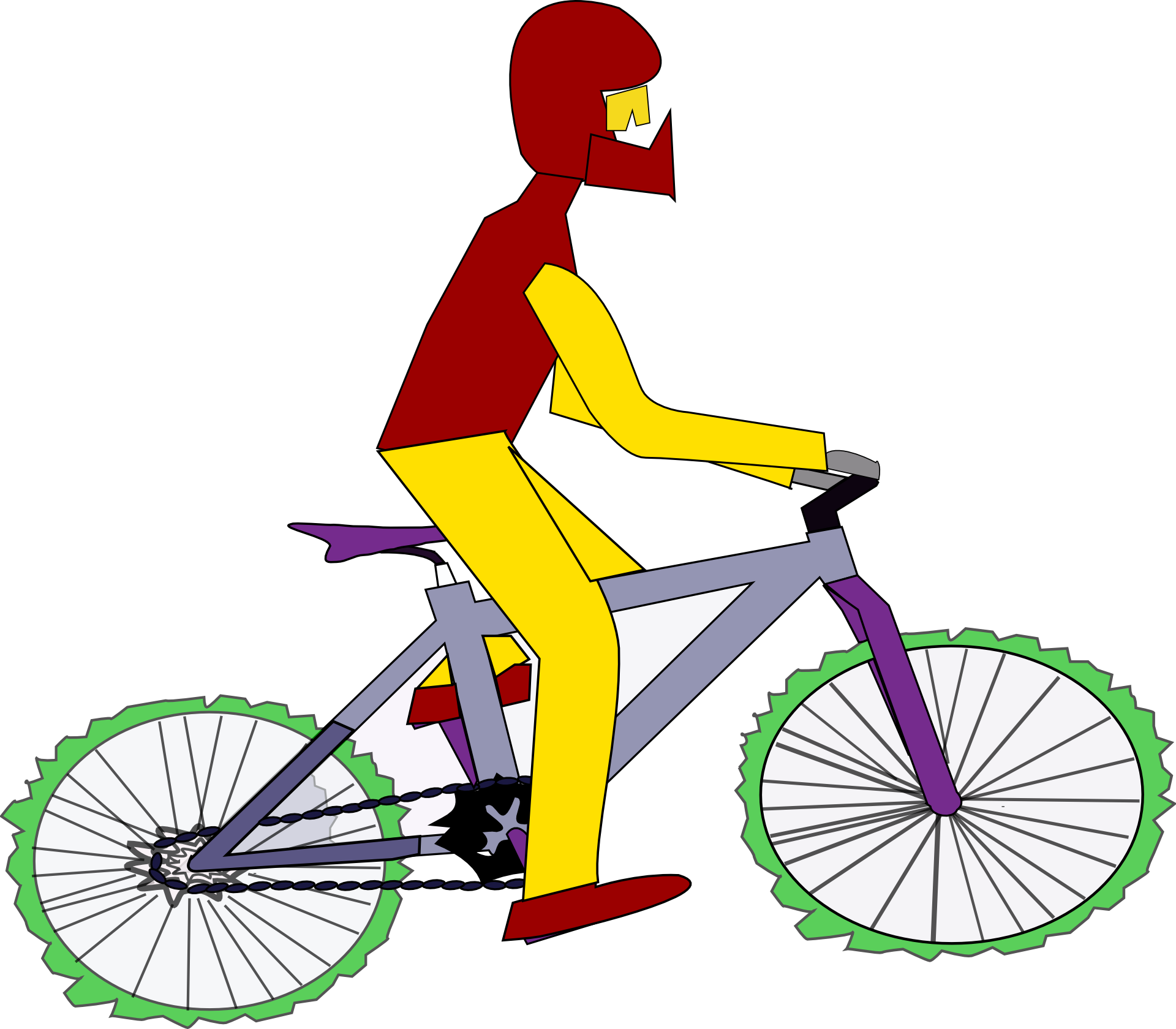 Riding bicycle drawing free image download