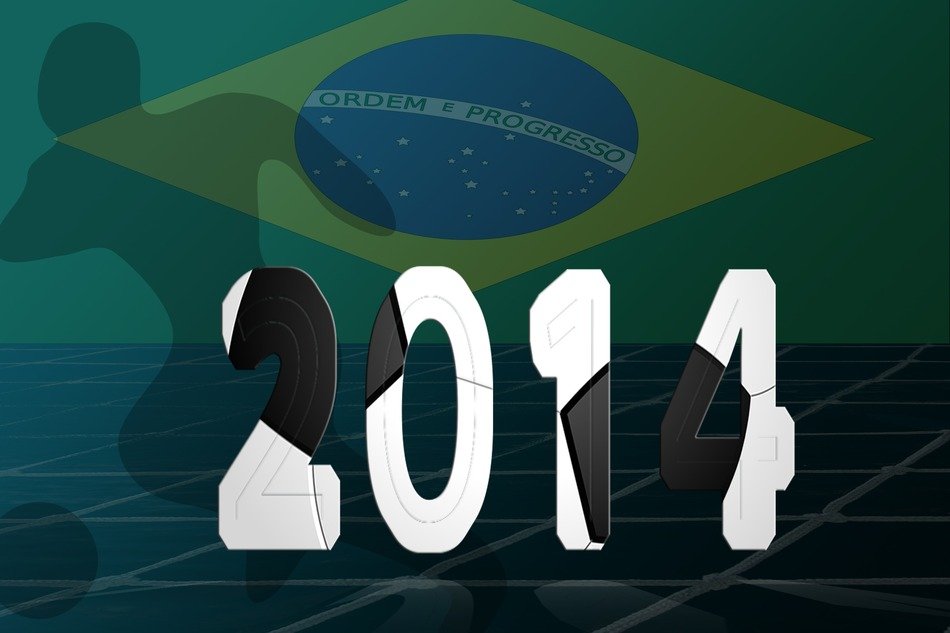 2014 and runner silhouette on brazil flag free image download
