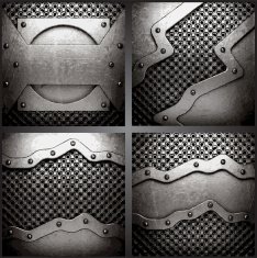 Vector metal background set N52 free image download