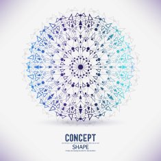 Abstract geometric shapes from circular dots and triangles N2 free ...