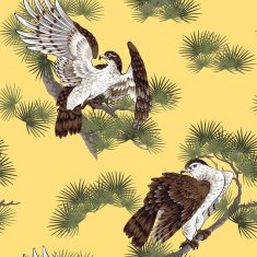 Japanese painting hawk pattern N3 free image download